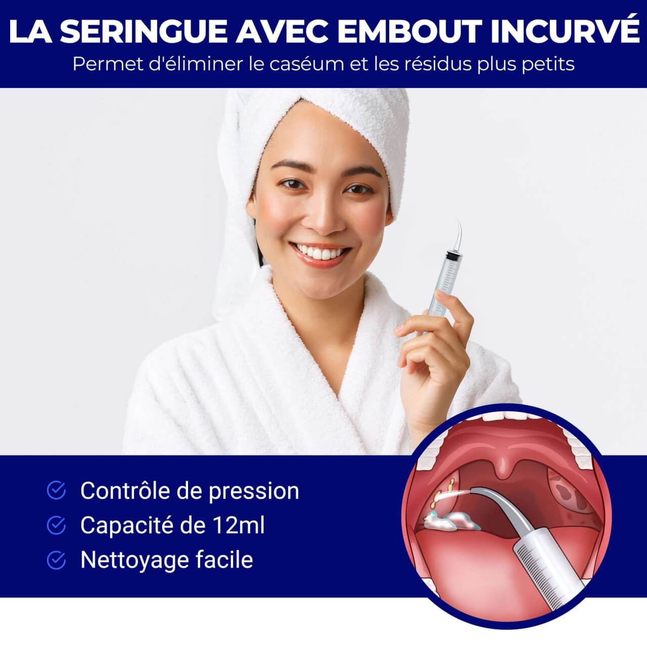 Kit d’extraction de caséum pour éliminer la mauvaise haleine | Oravix